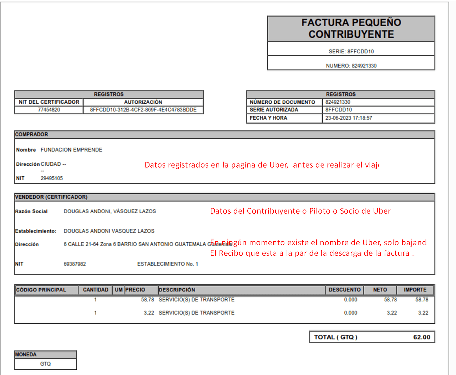 Como solicitar factura de Uber por viajes realizados - Anuncios y Notificaciones - Preguntas ...