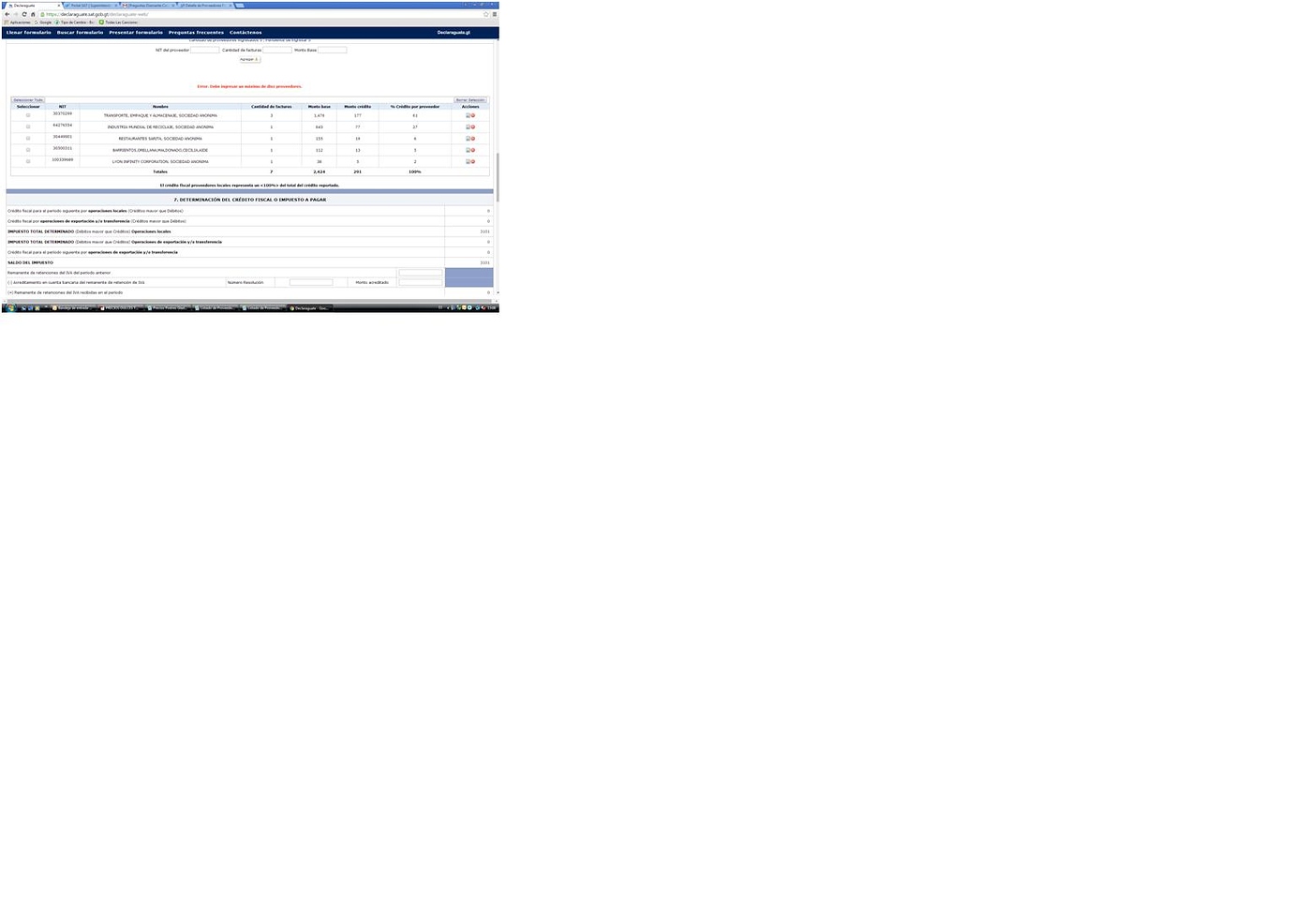 Detalle de Proveedores Formulario 2237 - Dudas de contabilidad ...